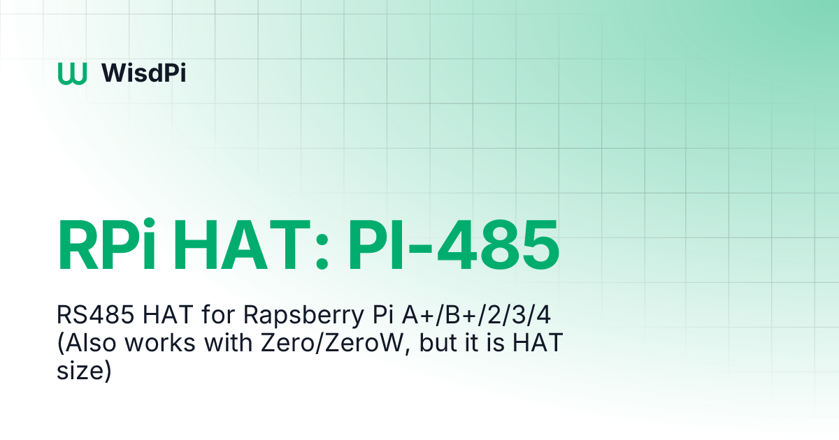 RPi HAT: PI-485 | WisdPi