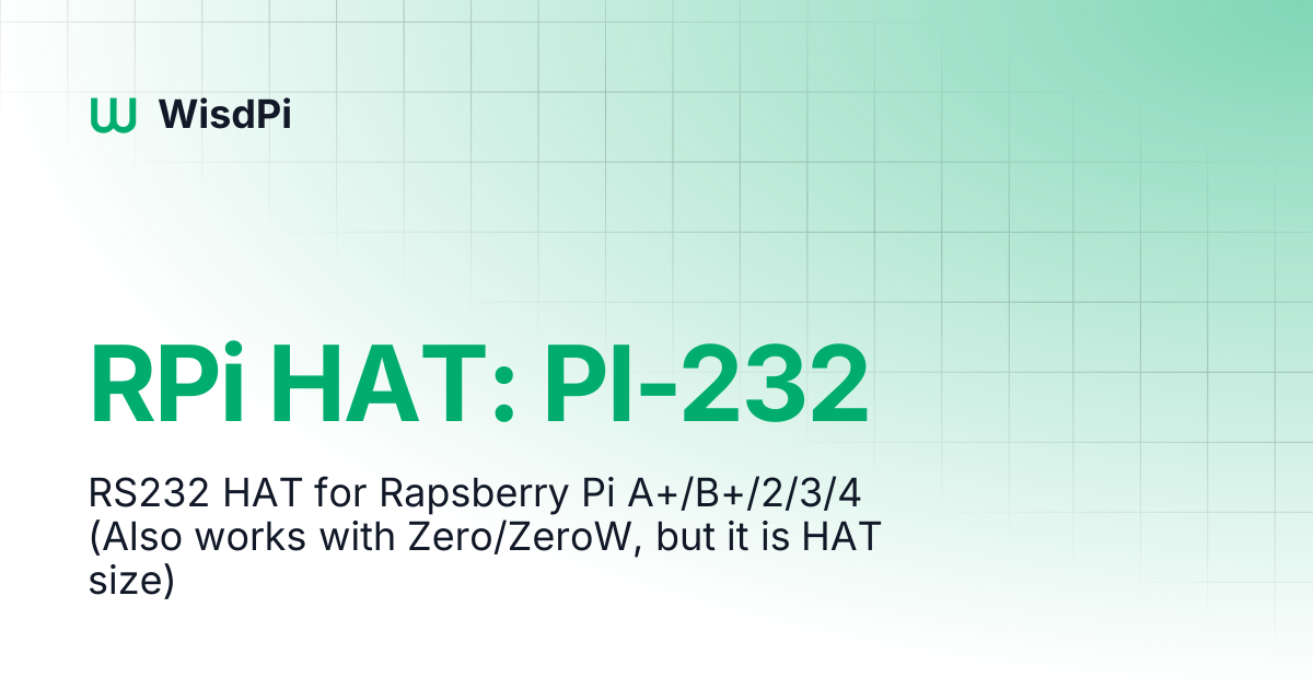 RPi HAT: PI-232 | WisdPi